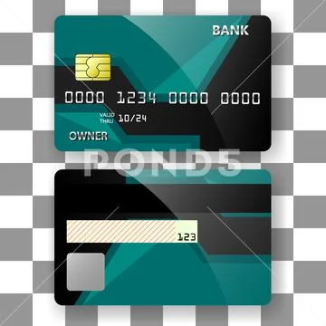 Banking card template background green elegant pattern ~ Clip Art ...