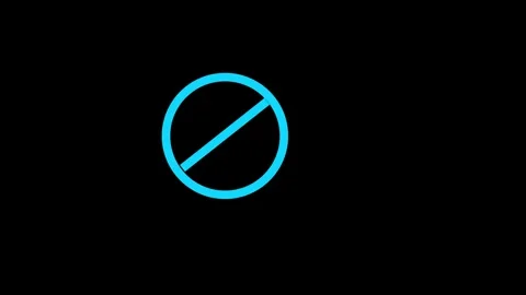 Banned icon, no sign, warning icon icon ... | Stock Video | Pond5