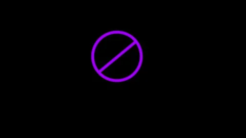 Banned icon, no sign, warning icon icon ... | Stock Video | Pond5