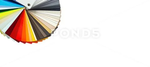 Banner of a color guide displaying a range of hues for use in interior ...