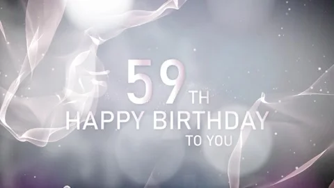 Banner of congratulations on the 59th ha... | Stock Video | Pond5