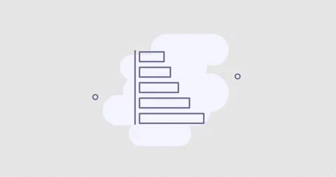 bar chart 2d animated outline icon | Stock Video | Pond5
