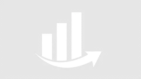 a bar chart with an arrow going up conce... | Stock Video | Pond5