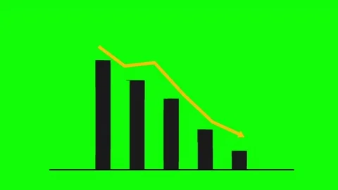 Bar chart falling or decreasing over tim... | Stock Video | Pond5