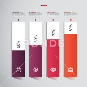 Bar Chart Graph Steps Diagram Statistical Business Infographic ...