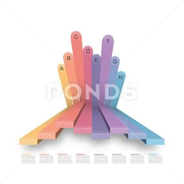 Bar chart infographic template for data visualization with 8 options ...