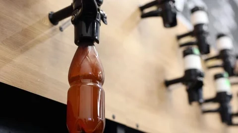 Bar counter with draft beer. Draft beer ... | Stock Video | Pond5