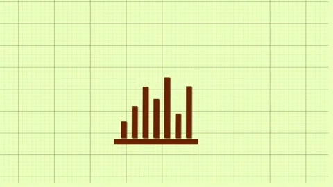 Bar graph animated on grid background. | Stock Video | Pond5