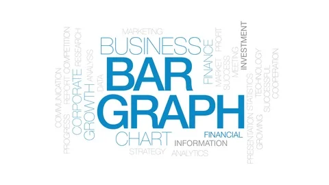 Bar graph animated word cloud. Kinetic t... | Stock Video | Pond5
