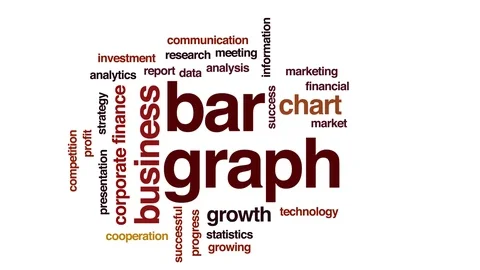 Bar graph animated word cloud. Kinetic t... | Stock Video | Pond5