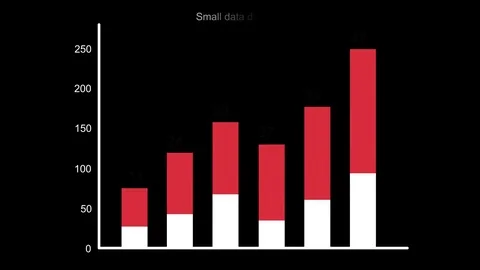 Bar graph chart with arrows axis. | Stock Video | Pond5