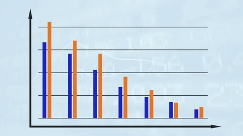 Bar graph chart diagram | Stock Video | Pond5