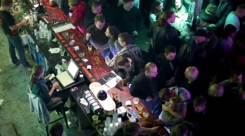 Bar in the night club Arena Moscow, top ... | Stock Video | Pond5