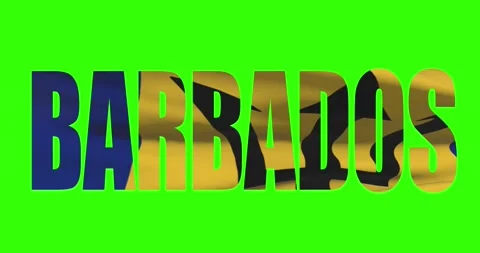 Barbados country lettering word text wit... | Stock Video | Pond5