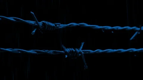 Barbed Wire Night Stock Video Footage | Royalty Free Barbed Wire Night ...