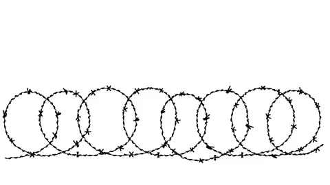 Barbed wire self drawing animation. Symb... | Stock Video | Pond5