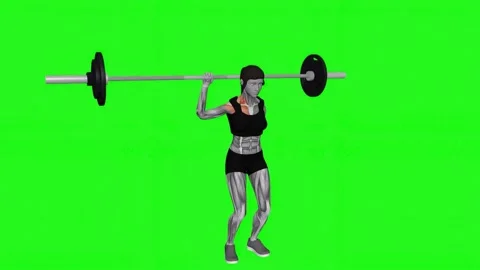 Barbell Behind the Back Push Press Singl... | Stock Video | Pond5