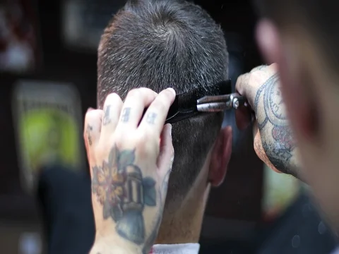 Barber Hand Tattoos