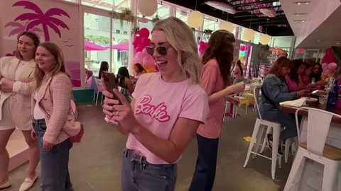 'Barbie can do anything' - New Yorkers f... | Stock Video | Pond5