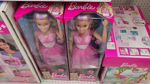 Barbie Doll Girl Retailer Merchandise Cr... | Stock Video | Pond5
