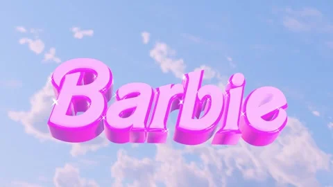 Barbie Logo Sparkles Under Blue Sky | Stock Video | Pond5