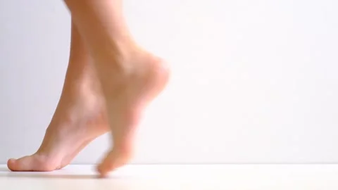 Barefoot, tiptoe legs, position, practic... | Stock Video | Pond5