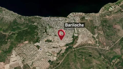 Bariloche City Map Zoom (Argentina) from... | Stock Video | Pond5