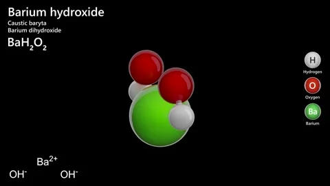 Barium Hydroxide. 3D model. Ba(OH)2. Bl... | Stock Video | Pond5