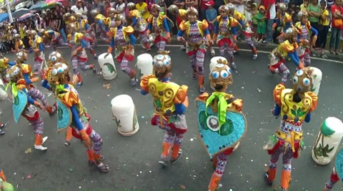 barrel dance of coconut husk helmet and ... | Stock Video | Pond5