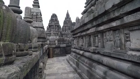 Bas relief on the terrace wall, Vishnu T... | Stock Video | Pond5