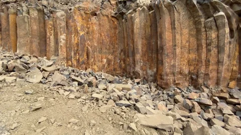 Basalt Quarry Stone Background | Stock Video | Pond5