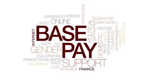 Base pay animated word cloud. Kinetic ty... | Stock Video | Pond5