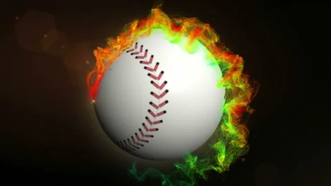 BASEBALL BALL and Particles Ring, Animat... | Stock Video | Pond5