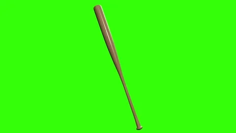 Baseball bat spinning on green screen ba... | Stock Video | Pond5