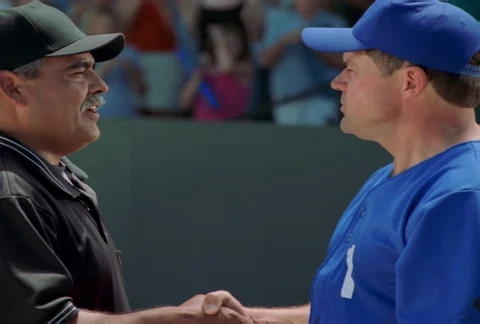 Baseball coach and umpire shaking hands ... | Stock Video | Pond5