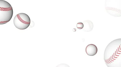 baseballs flying animation | Stock Video | Pond5