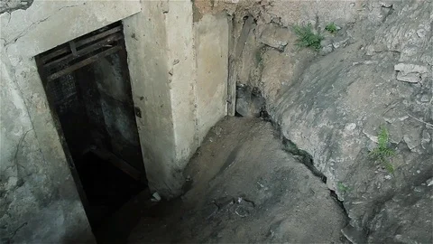 Basement Door at Archaeological Excavati... | Stock Video | Pond5