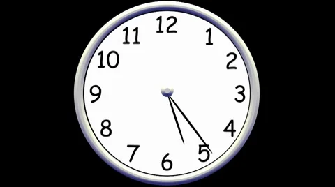 Basic Analog Clock Looping Through the P... | Stock Video | Pond5