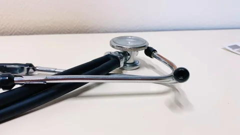 A basic medical tool the stethoscope wit... | Stock Video | Pond5
