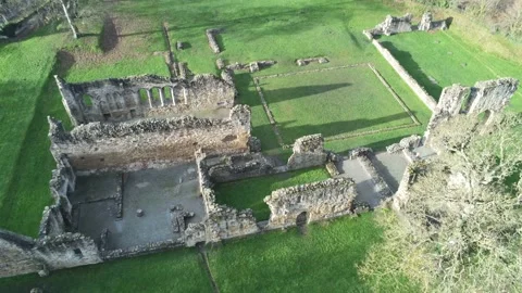 Basingwerk abbey landmark medieval aband... | Stock Video | Pond5