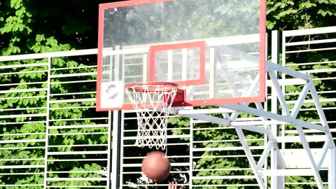 Ball Going Through Hoop Stock Video Footage | Royalty Free Ball Going ...