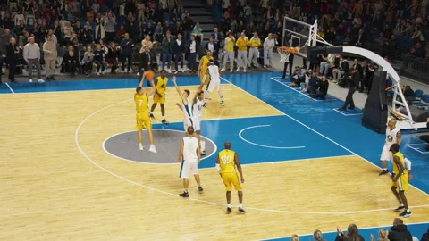 Basketball Championship Game Yellow Team... | Stock Video | Pond5