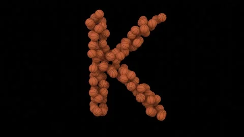 Basketball Looping Animation Letter K | Stock Video | Pond5