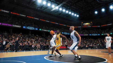Basketball Slam Dunk Slow Motion | Stock Video | Pond5