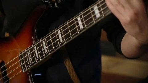 bass playing rock n roll | Stock Video | Pond5
