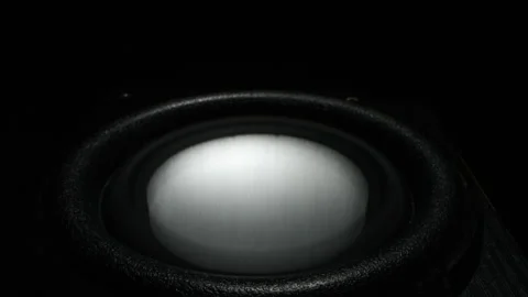 Bass sound speaker closeup. Vibrations o... | Stock Video | Pond5
