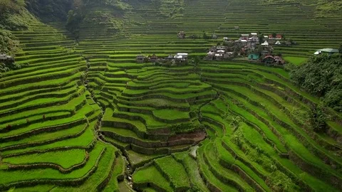 Batad Rice Terraces Aerial View, Ifugao ... | Stock Video | Pond5