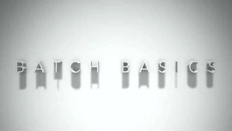 batch basics 3D title animation white te... | Stock Video | Pond5