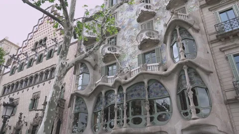 The Batllo Building With Its Originality... | Stock Video | Pond5