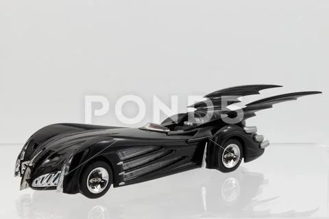 Batmobile model replica from 1997 Batman & Robin Movie Stock Photo ...